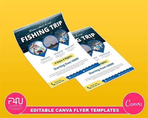 Fishing Trip Flyer Diy Canva Fishing Trip Templates Editable Canva Us
