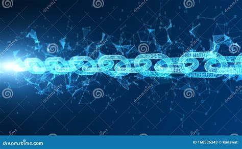 Digital Particle Blockchain Network Connection Concept Stock Illustration Illustration Of