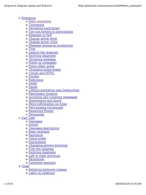 Plantuml Documentation Pdf Control Flow Software Development