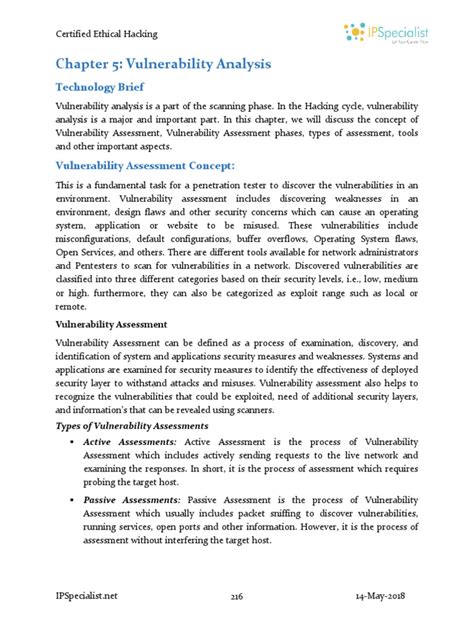 Chapter 5 Vulnerability Analysis Pdf Vulnerability Computing