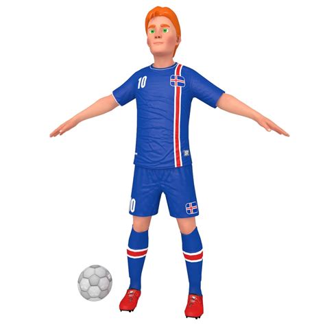 만화 축구 선수 8 3d 모델 89 Max Fbx Free3d