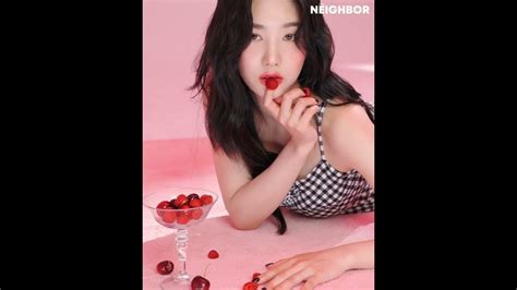 더네이버 화보촬영 권은비 체크 끈원피스 Youtube