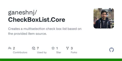 Github Ganeshnjcheckboxlistcore Creates A Multiselection Check Box List Based On The