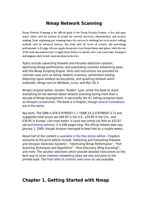 nmap network scanning pdf transmission control protocol port