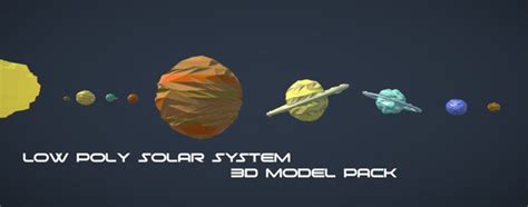 The Low Poly Solar System 3d Model Pack Is Available For Free To Use On