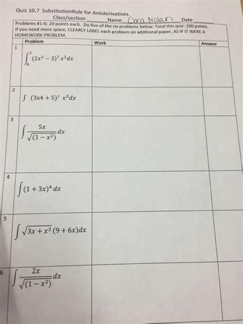 Solved Substitution