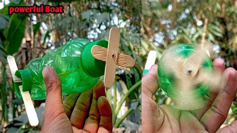 How To Make Rubber Band Power Boat Bottle Yeasin Creator20 Youtube