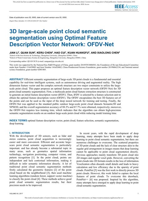 Pdf 3d Large Scale Point Cloud Semantic Segmentation Using Optimal