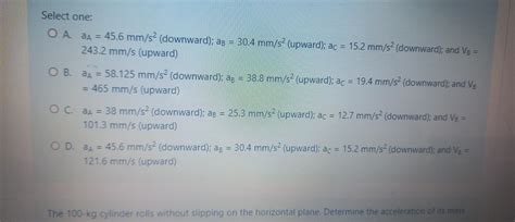 Solved Block C Starts From Rest And Moves Downward With A Chegg