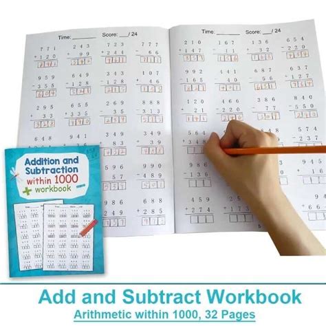 Addition And Subtraction Within 1000 Maths Workbook Primary School Training Book Arithmetic