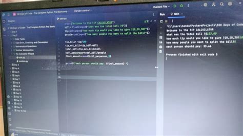 100daysofcode Pemdas Python 100daysofcode Tipcalculator Bandaru
