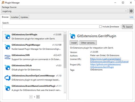 filter out unsupported packages · issue 61 · gitextensions