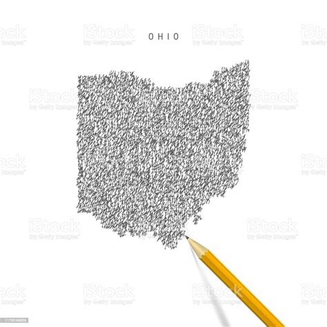 흰색 배경에 격리 된 오하이오 스케치 낙서지도 오하이오의 손으로 그린 벡터지도 오하이오에 대한 스톡 벡터 아트 및 기타 이미지 오하이오 지도 0명 Istock