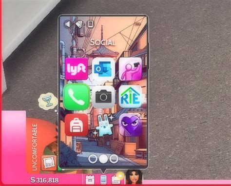 An Image Of A Cell Phone With Icons On It
