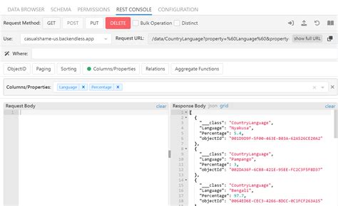 Cant Get Pass Data Minerretrieve Data With Specific Columns Rest Console Missions