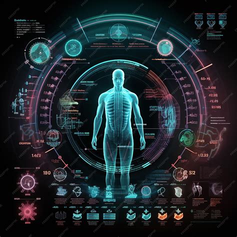 Premium Photo Scanning Body Dna And Animation Of Body Organs