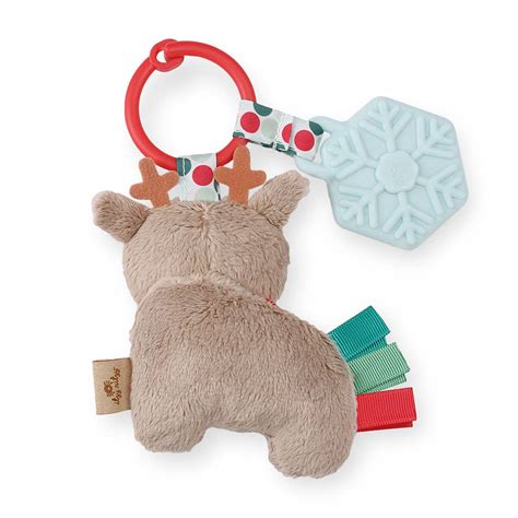 Itzy Ritzy Holiday Reindeer Itzy Pal Plush Teether Blossom