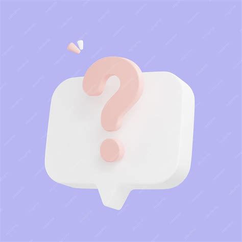 Premium Psd D Render Question Mark Speech Bubble Icon Message Box