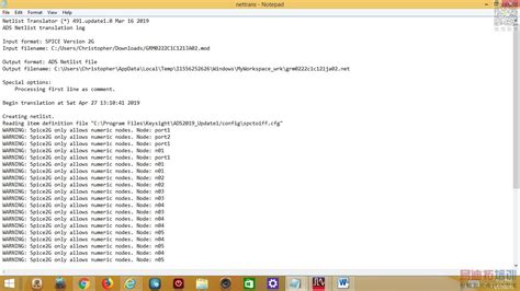 I Am Trying To Import A Spice File Netlist From Murata Into Ads Not Working Ads使用问答
