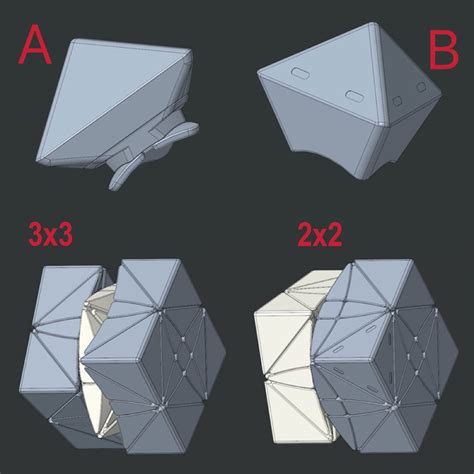 F S Limcube Crucis 3x3x3 Skewb Cube Puzzle Intellectual Toy Magic Cube []