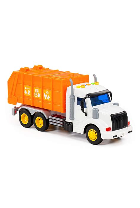 ხმოვანი და მანათობელი ნარინჯისფერი დასუფთავების მანქანა