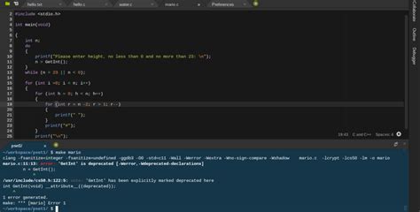 Having A Problem With The Getint Function Pset 1 Mario Rcs50