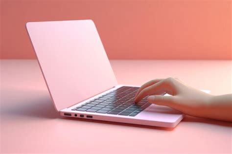 Laptop Computer Typing Adult Premium Ai Generated Image