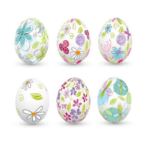 컬러 꽃 부활절 달걀 2 벡터 자료 Ai Uidownload