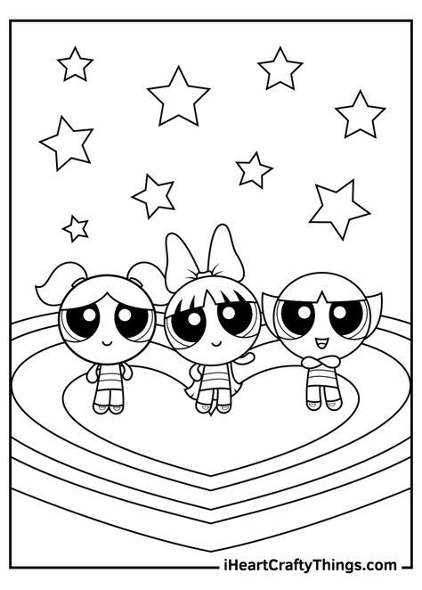 Dibujos De Chicas Superpoderosas Para Colorear Páginas Para Imprimir