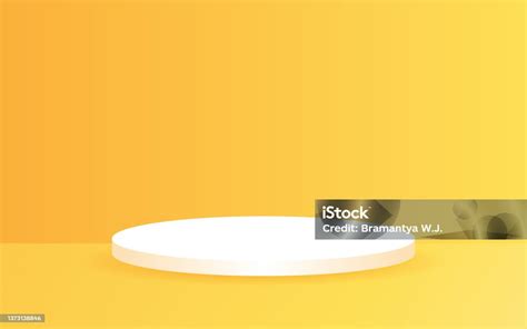 현대식 객실 옐로우 포디움 스탠드 배경과 조명 조명 스타일 표시 또는 프리젠 테이션 개념 빈 카운터 선반 및 제품 배경 0명에 대한 스톡 벡터 아트 및 기타 이미지 Istock
