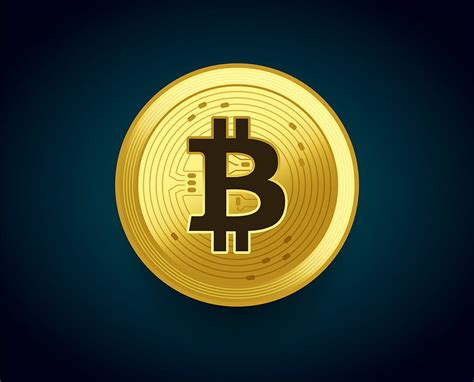 Bitcoin 벡터의 암호화 통화 황금 동전 Ai Eps Uidownload