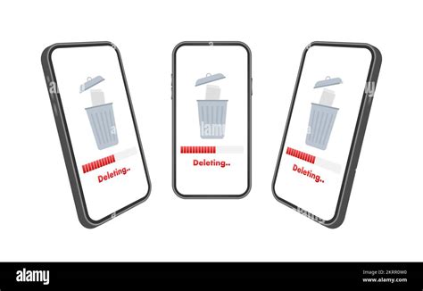Process Delete File In Paper Remove Document On Smartphone Screen
