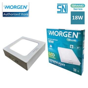 Promo Morgen Led Panel Grand W Sni Lampu Downlight Ob Outbow Watt Kotak Putih K