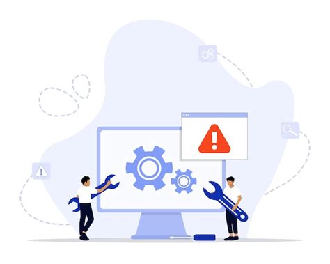 Premium Vector Computer Troubleshooting Concept Illustration