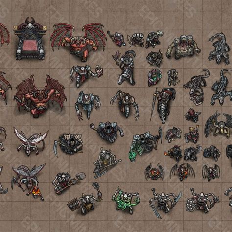3d Printable Restless Bones Virtual Tabletop Token Set Vtt Tokens