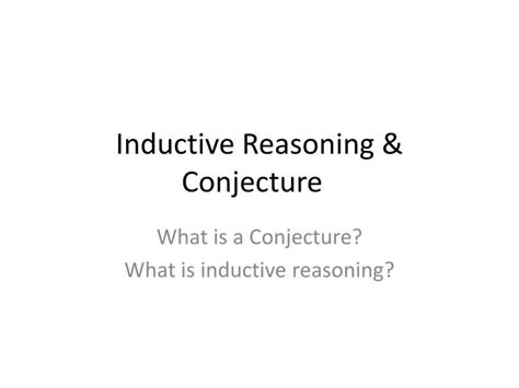 Ppt Inductive Reasoning And Conjecture Powerpoint Presentation Id 2838615