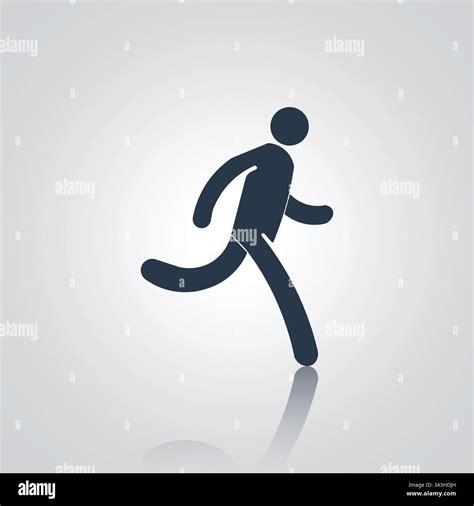 Walking Person Icon Running Fast Icon Exercise Man Sign With A