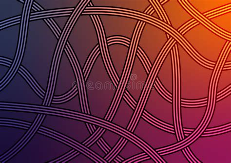 Abstract Random Line Art Presentation Background Stock Vector