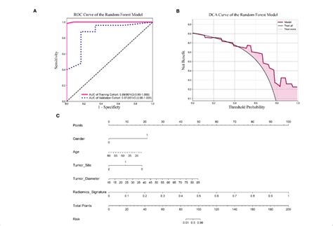 A Roc Curve Of The Random Forest Model Ci Confidence Interval Roc