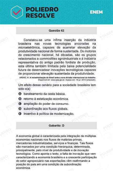 Poliedro Resolve Gabarito