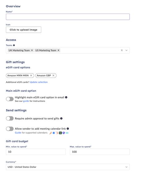 EGifting Experience Main EGift Card Option Reachdesk Knowledge Base