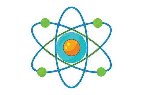 Vibrant Illustration Of An Atom Orbiting In A Cheerful Scientific Setting Depicting Atomic