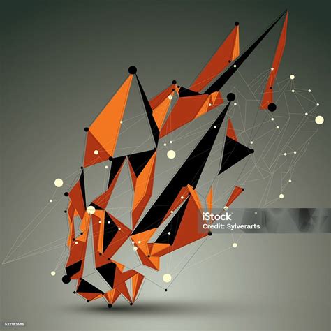 3 D 벡터 추상적임 골든 기술이 메시 형상 원근 오브젝트입니다 3차원 형태에 대한 스톡 벡터 아트 및 기타 이미지 3차원 형태 격자 파이 기하 도형 Istock