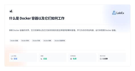 什么是 Docker 容器以及它们如何工作 Labex