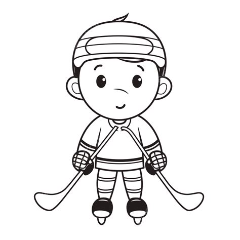 Ice Hockey Players Vector Illustration Stock Vector