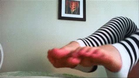 Toe Pointing In Striped Leggings Worship Snobby Alexa Clips4sale