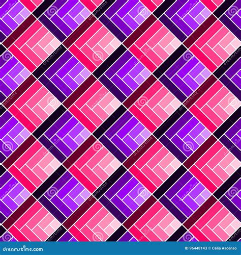 Seamless Geometric Squares Pattern Background Stock Illustration Illustration Of Mosaic