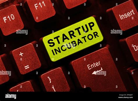 Conceptual Caption Startup Incubator Word Written On Concept That Can