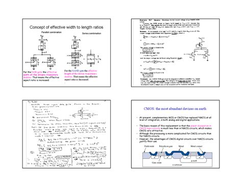 Cmos Properties Lecture Slides Analog And Digital Electronics Ee