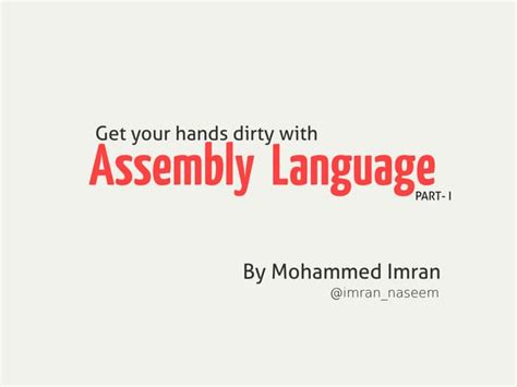 Assembly Language Programming Intro Pptx